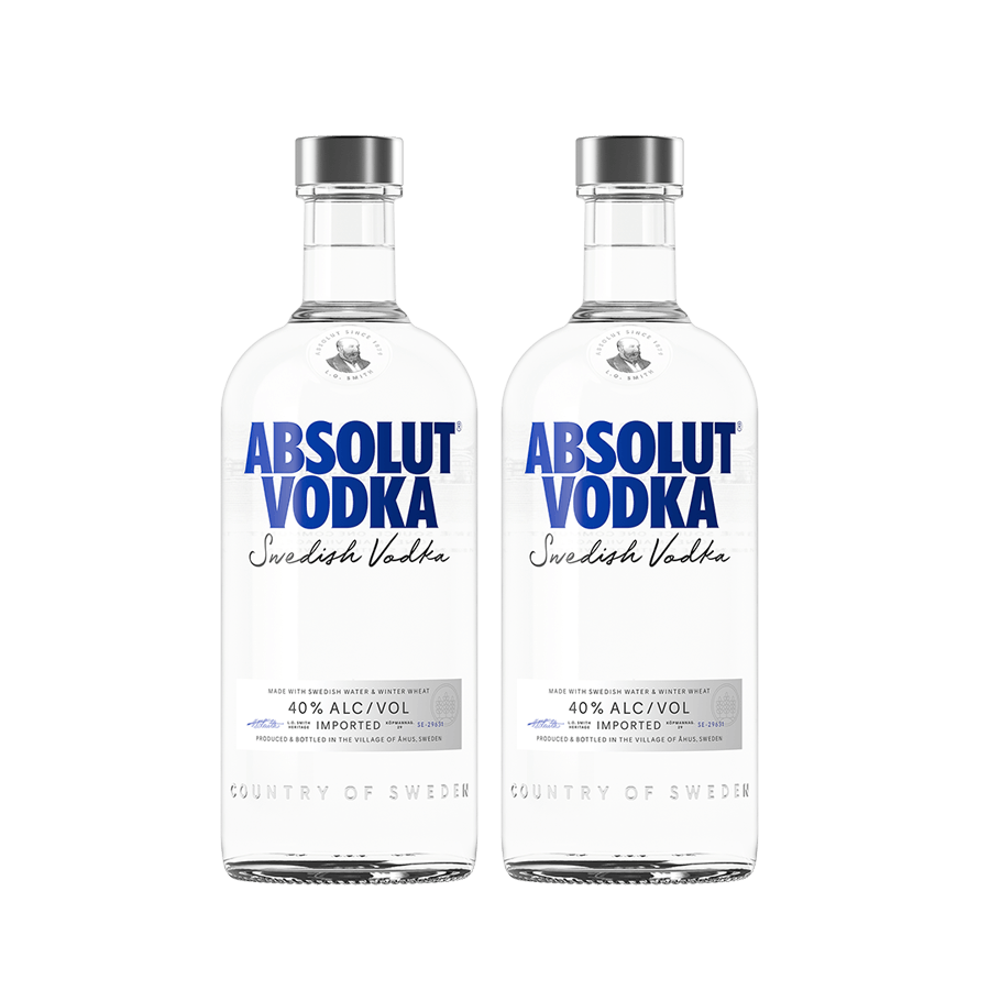 Kit 2 Vodka Absolut Regular 1L - Bar Aberto