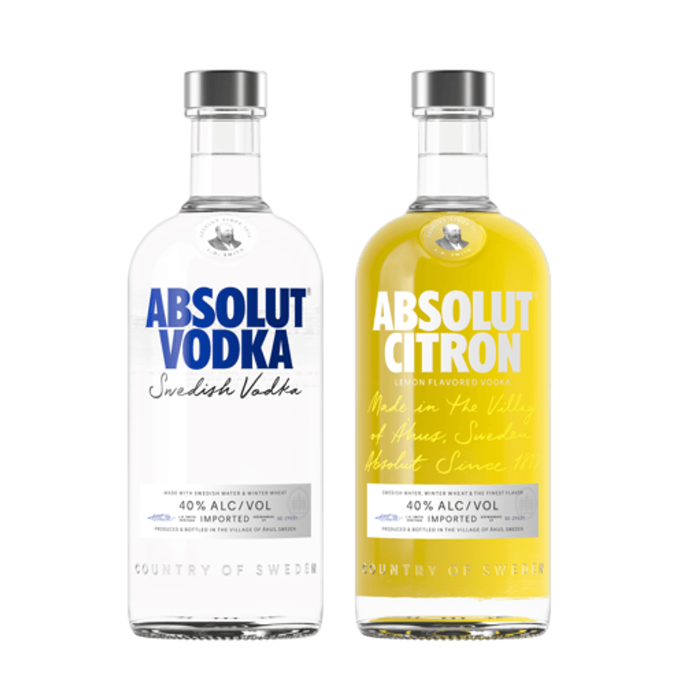 Kit Absolut Regular 750ml + Absolut Citron 750ml - Bar Aberto